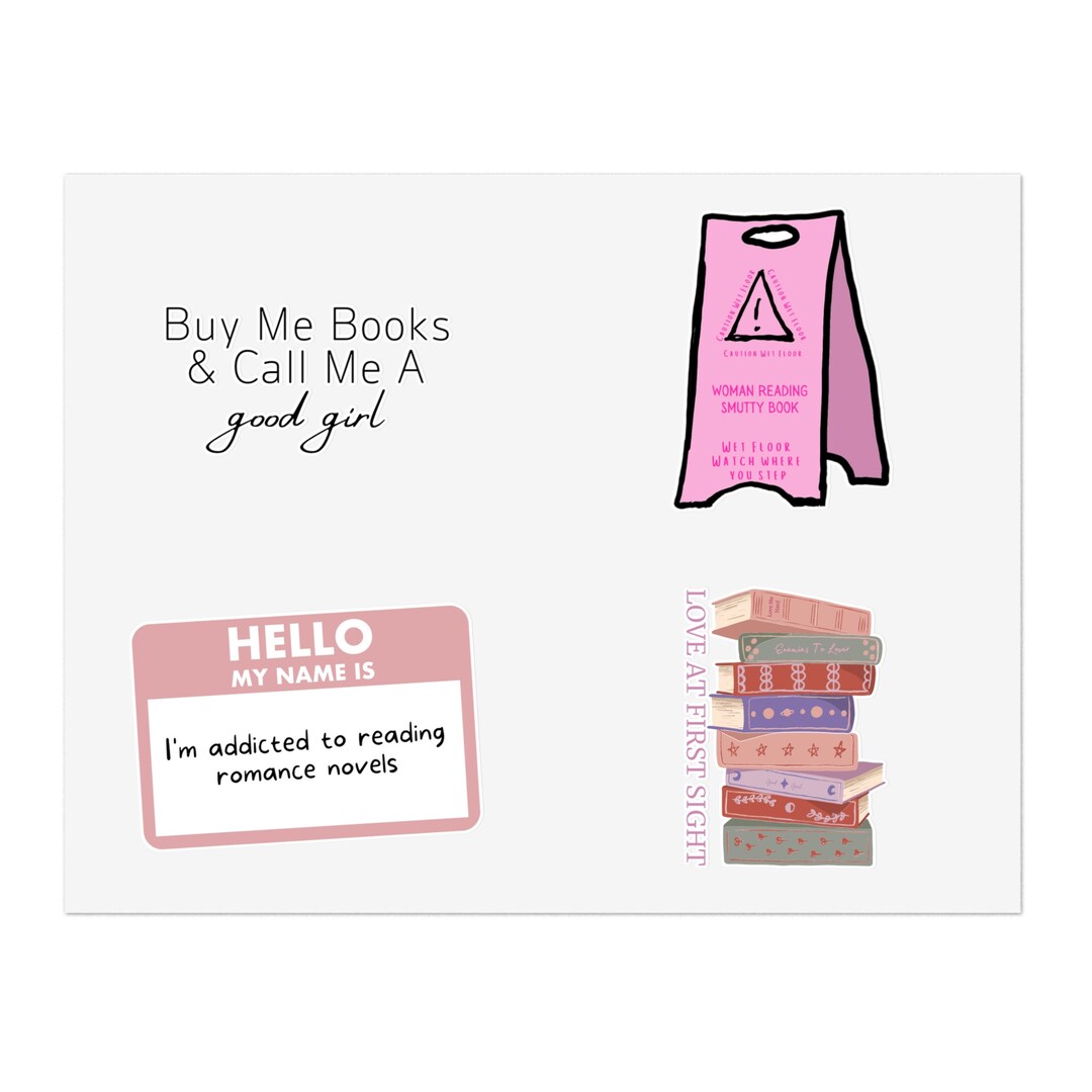 Romance Reader Sticker Sheets | Smut Reader Sticker | Romance Novel ...