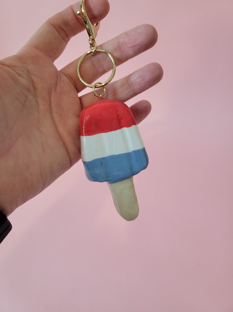 Rocket Popsicle Keychain Summer Keychain Etsy