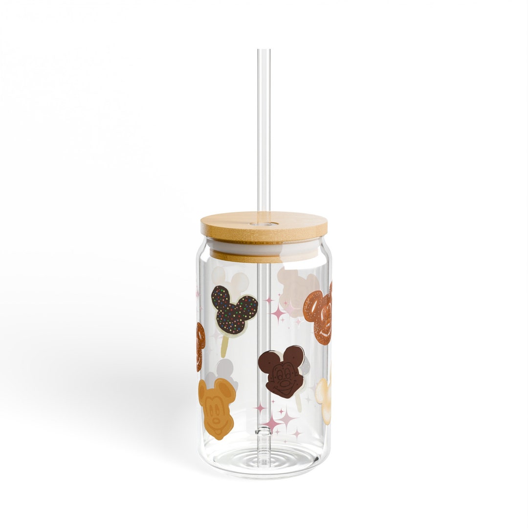 Mickey Shaped Food Sipper Glass, 16oz | Mickey Food Coffee Glass Cup ...