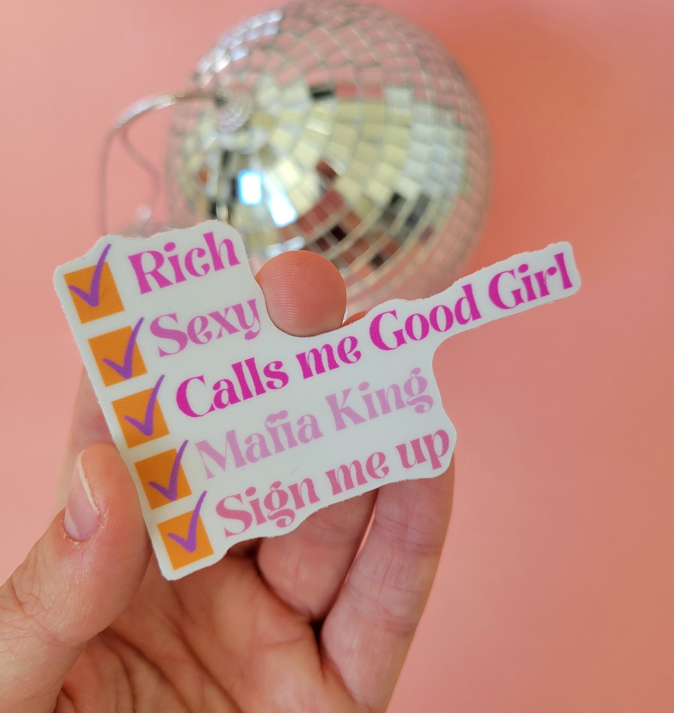 Mafia Man Check List Die-cut Stickers Dark Romance Sticker Mafia ...