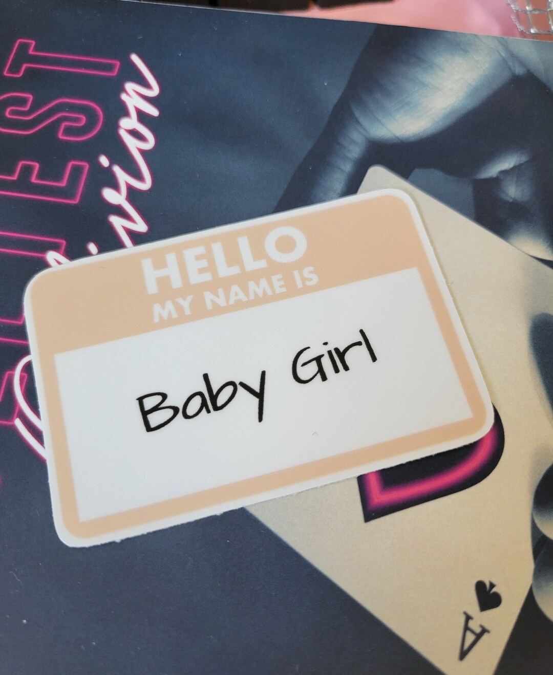 Hello My Name is Baby Girl Die-cut Stickers | Smut Reader Sticker Dark ...