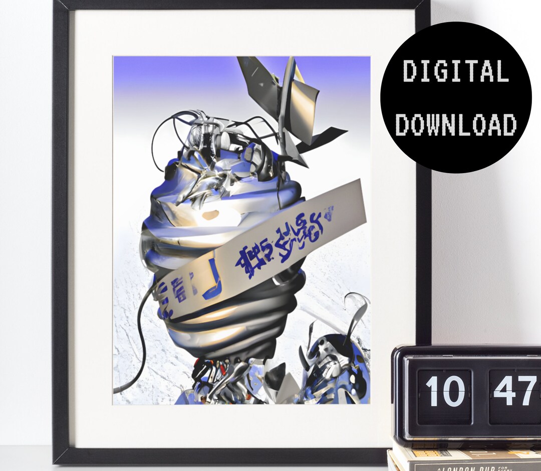 Cybernetic Y2K Futuristic Kaybug Digital Print for Home Decorfuturistic ...