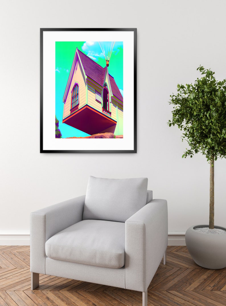 Dreamcore Flying House Aesthetic Home Decor and Digital Printaesthetics ...