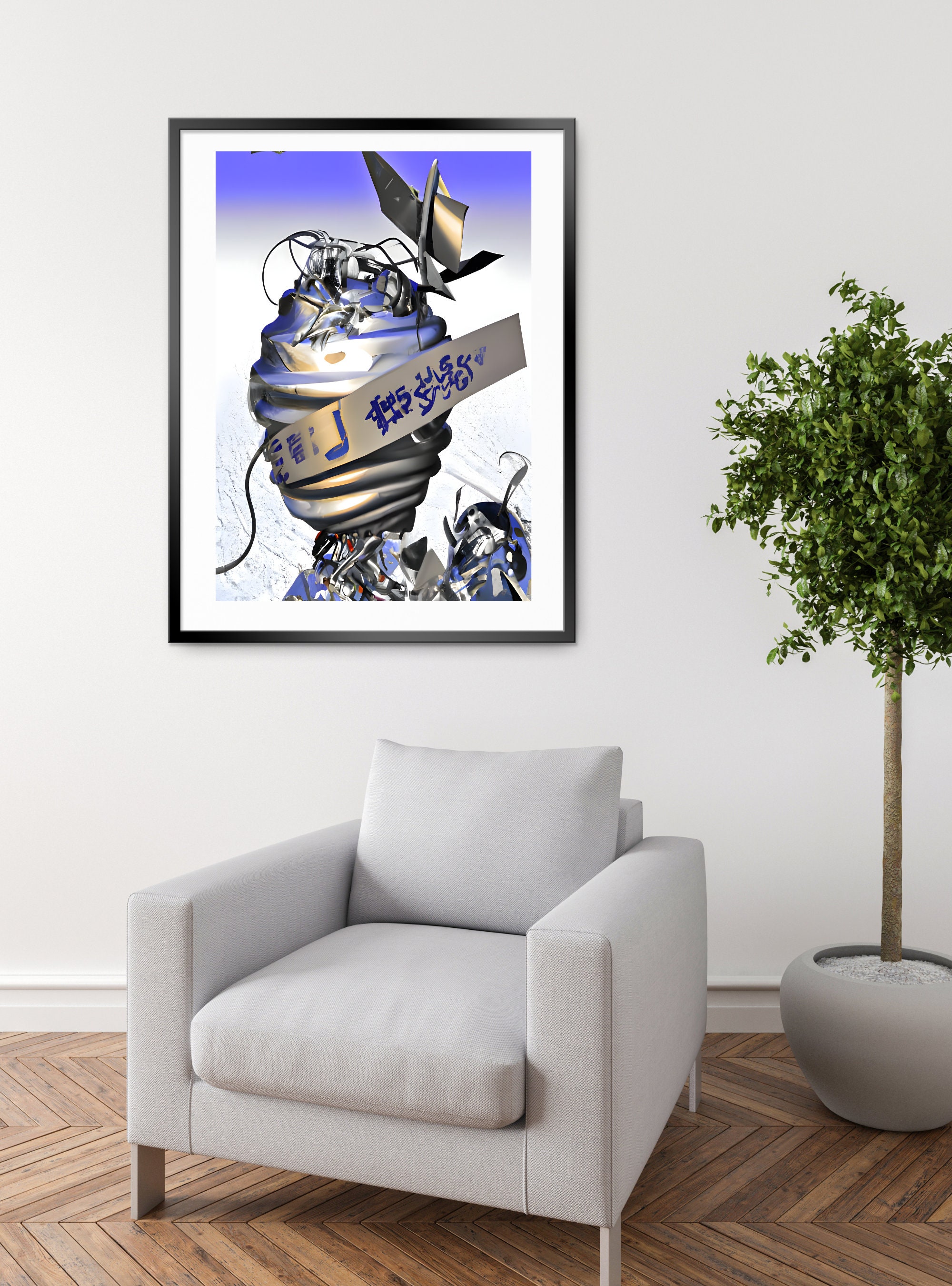 Cybernetic Y2K Futuristic Kaybug Digital Print for Home Decorfuturistic ...