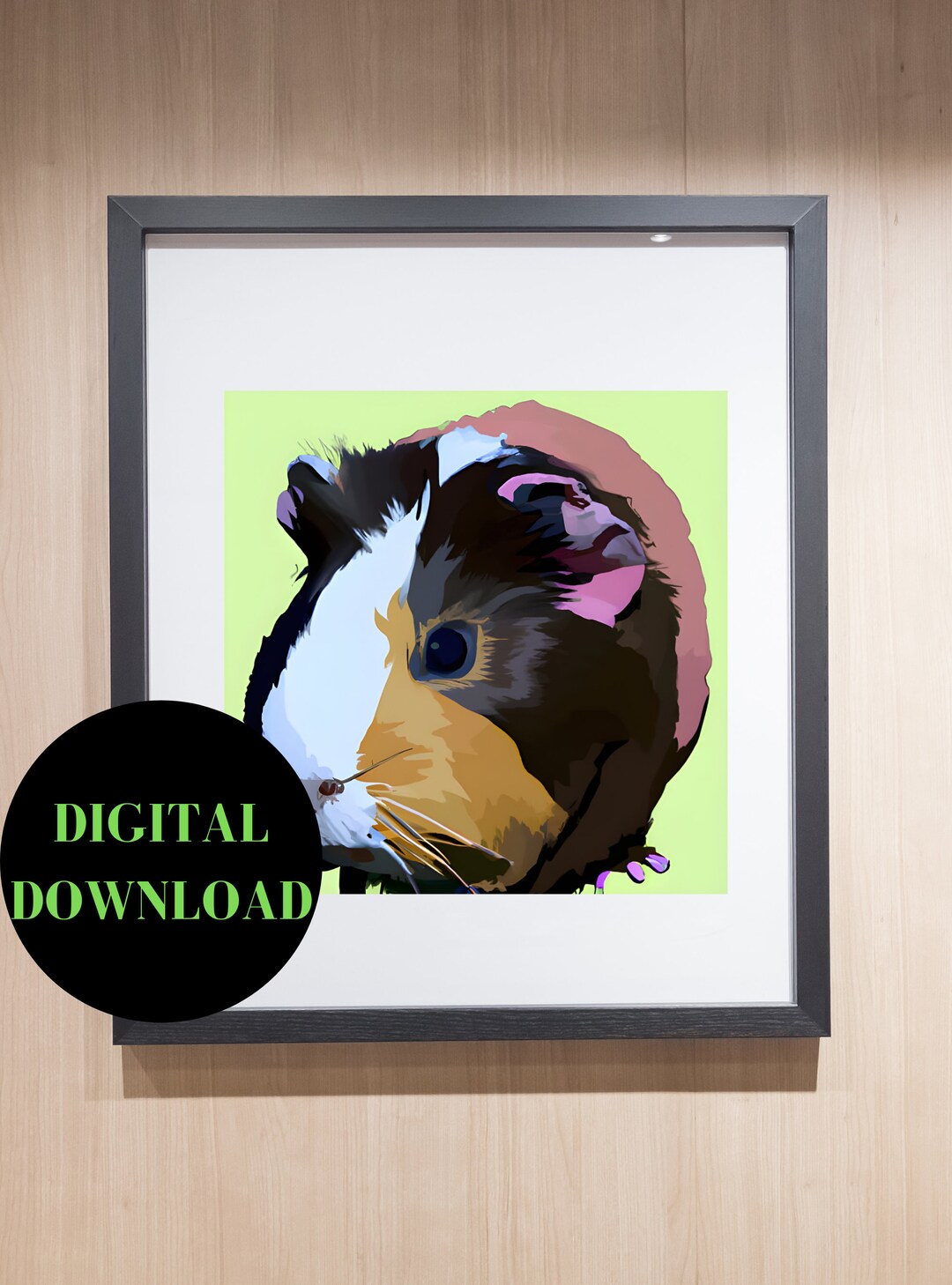 Pop Art Guinea Pig Digital Print printable Wall Art and Home - Etsy