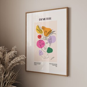 Demeter Goddess Poster, Greek Mythology Wall Art, Goddess of Nature ...