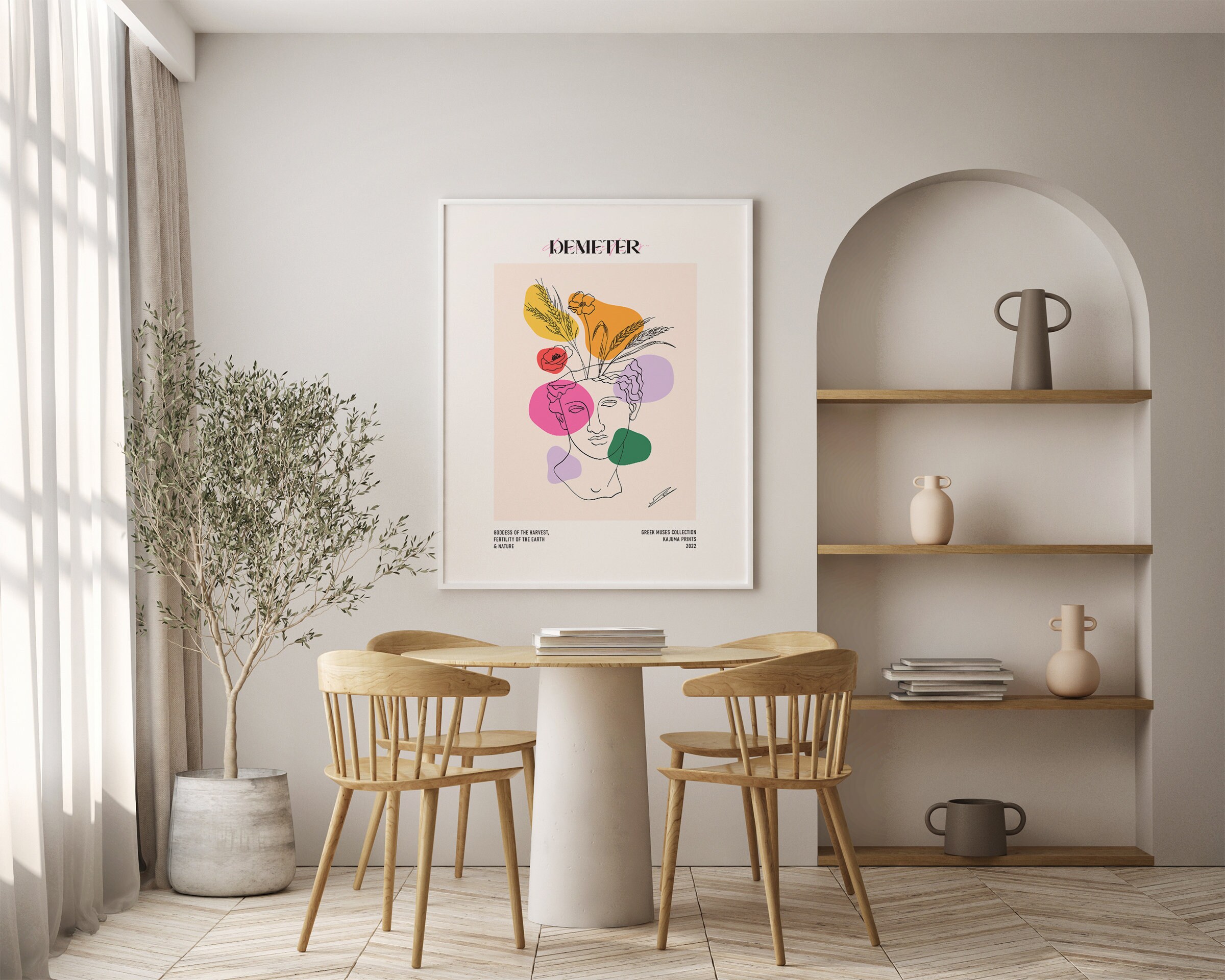 Demeter Goddess Poster, Greek Mythology Wall Art, Goddess of Nature ...