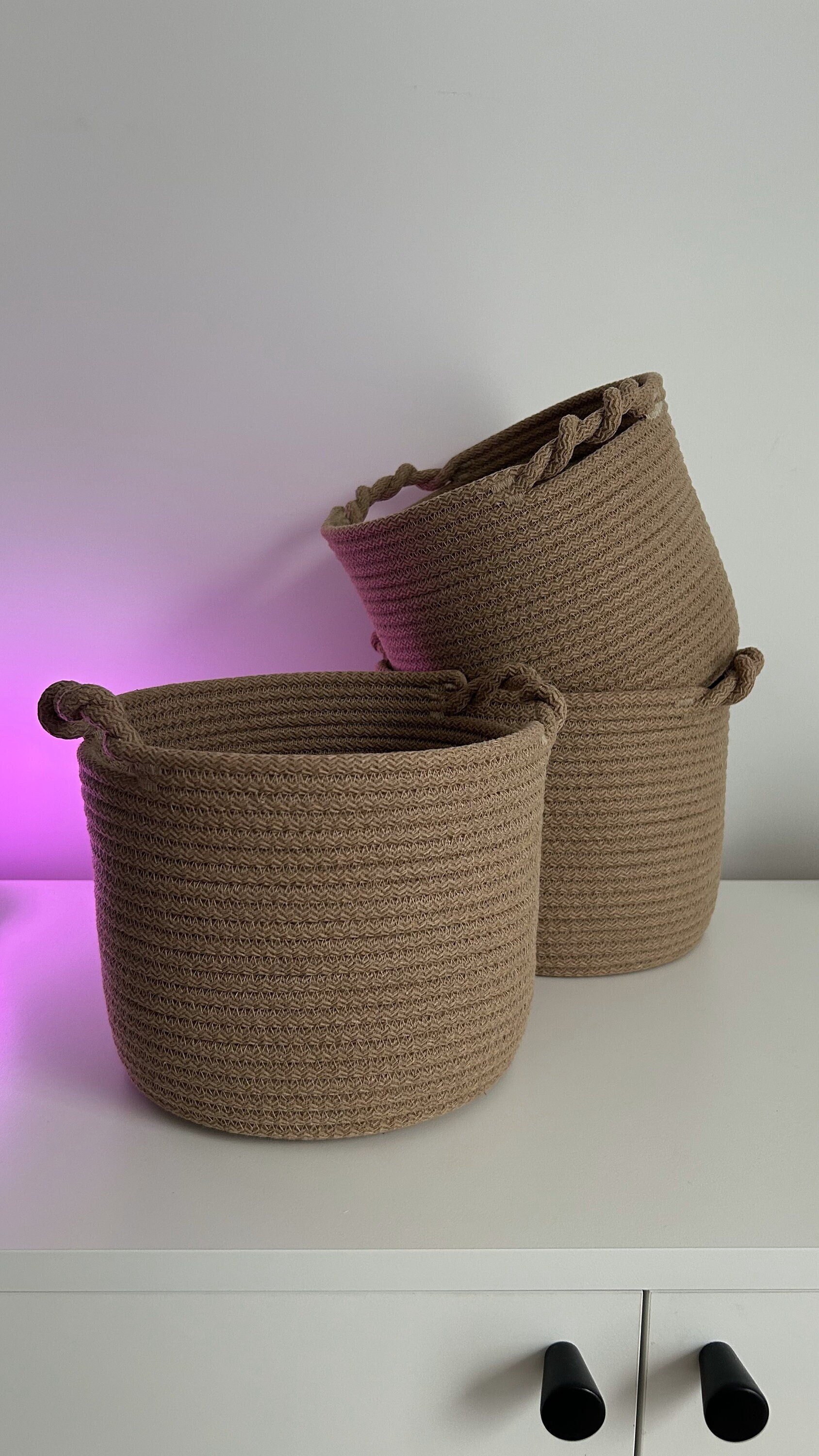 Cotton Cord Basket for Storage, Space Organization and Cozy Interior ...