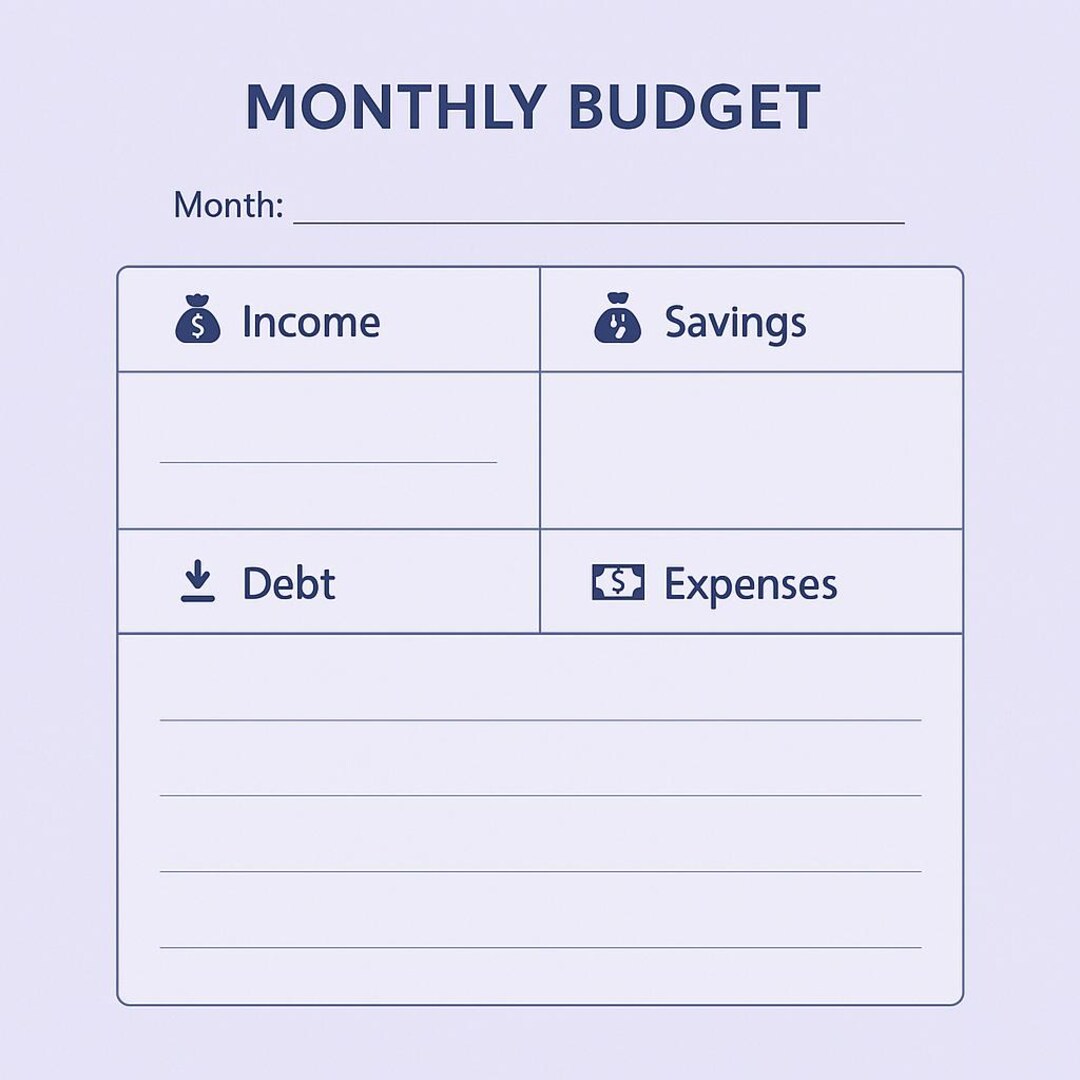 Clearly Monthly Budget Template | PDF | Digital Download - Etsy