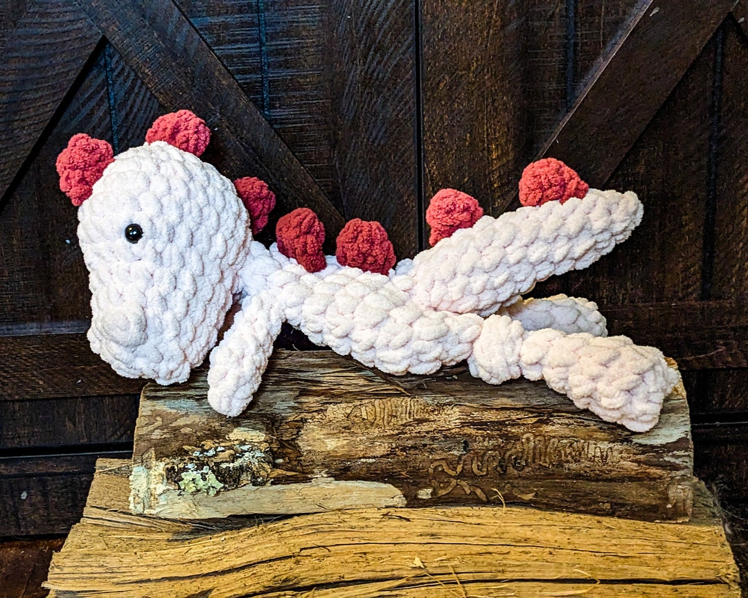 Handmade Crochet Pink Dozer Dinosaur Snuggler - Etsy