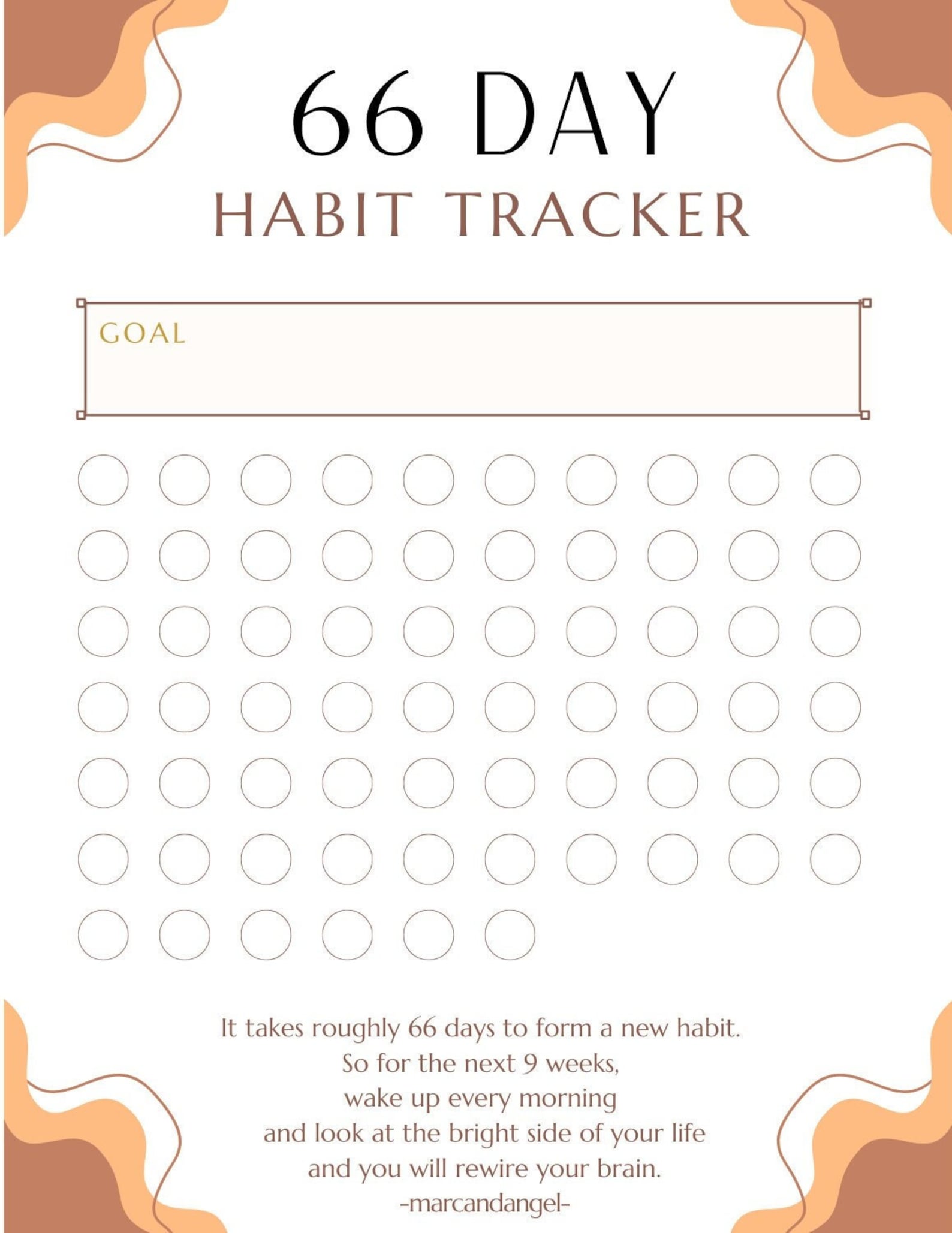Daily Habit Tracker PDF (A4, A5, Letter) - PRINTABLE Routine Tracker ...