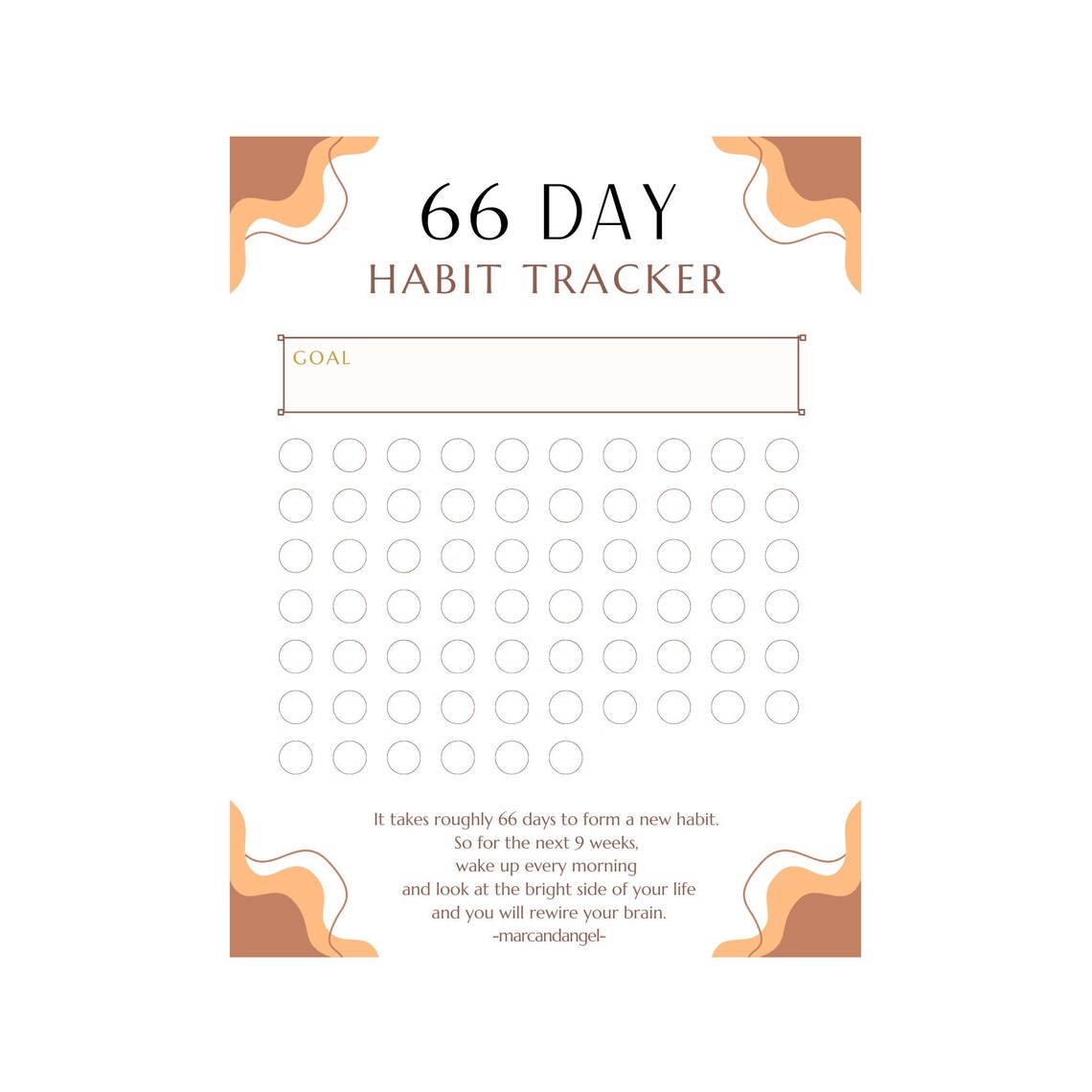 Daily Habit Tracker PDF (A4, A5, Letter) - PRINTABLE Routine Tracker ...