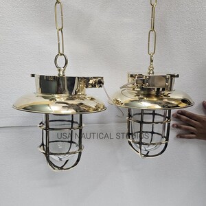 Nautical Pendant Lamp German Cast Brass - Etsy