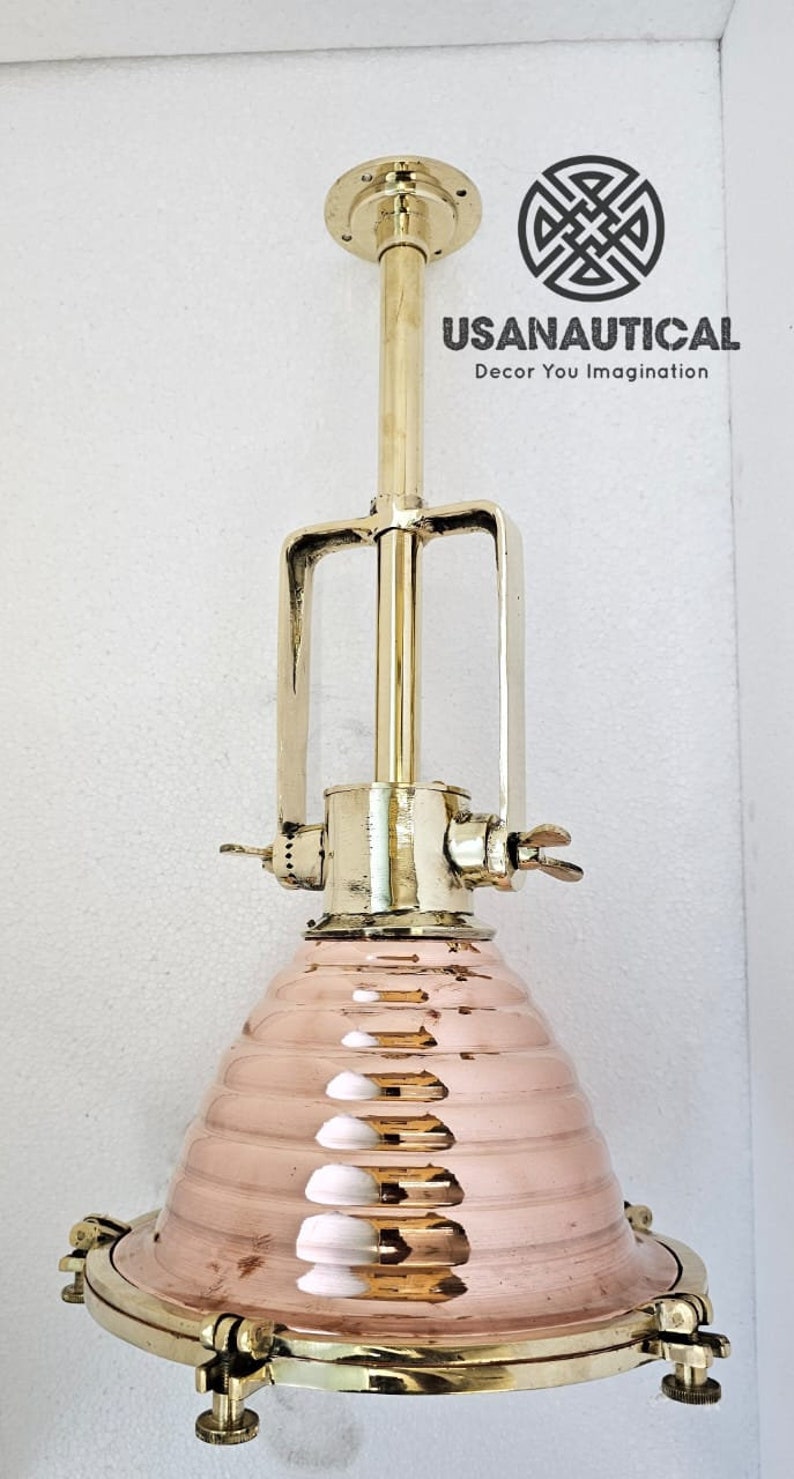 Nautical Copper and Brass Beehive Boat Light Fixture - Etsy