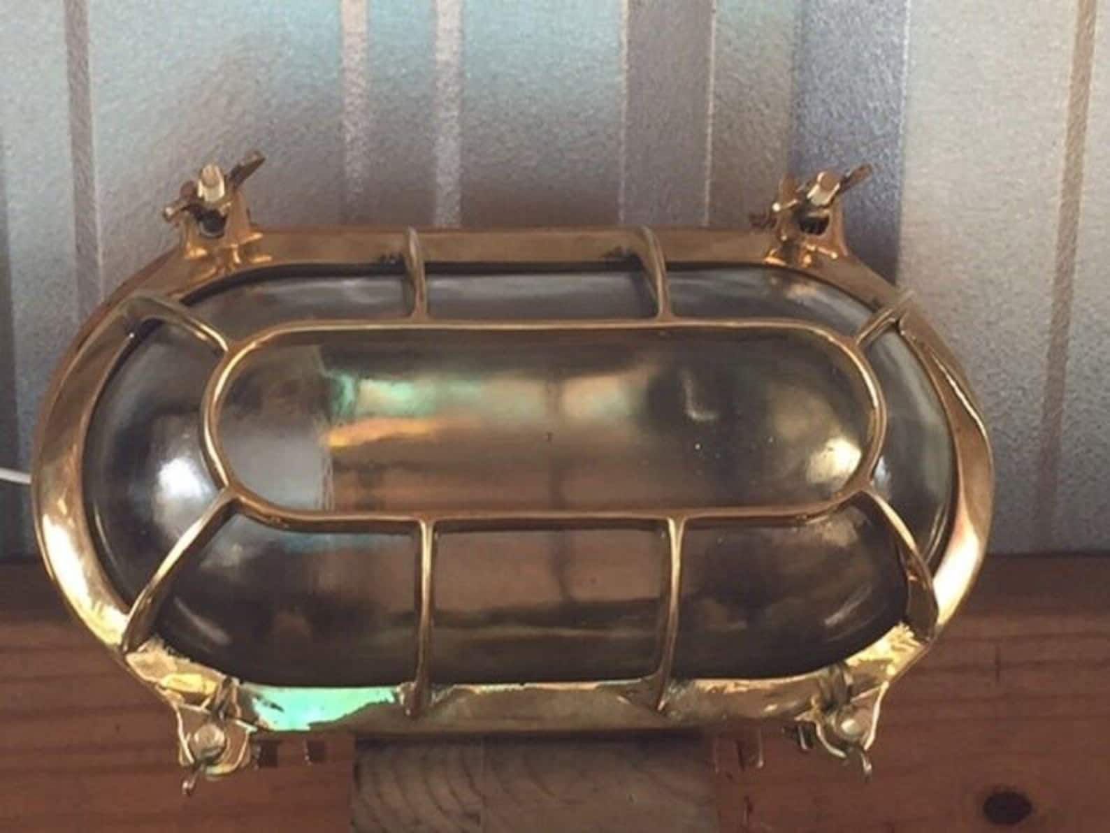 Nautical Solid Brass Wall Marine Passageway Bulkhead Ship Antique Light ...