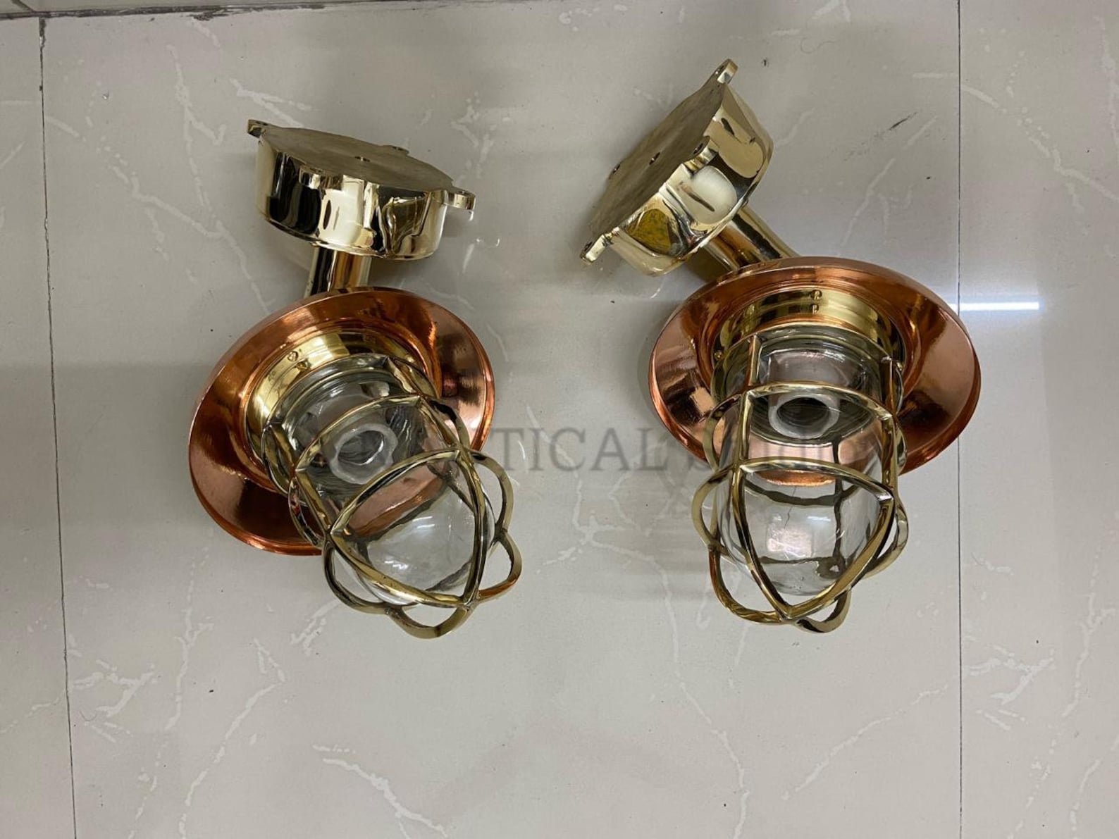 Nautical Elegance: Marine Ship Salvaged Brass Wall Sconce Light With ...