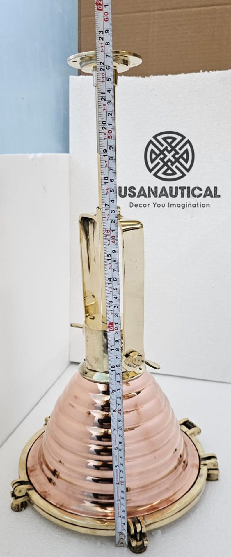 Nautical Copper and Brass Beehive Boat Light Fixture - Etsy