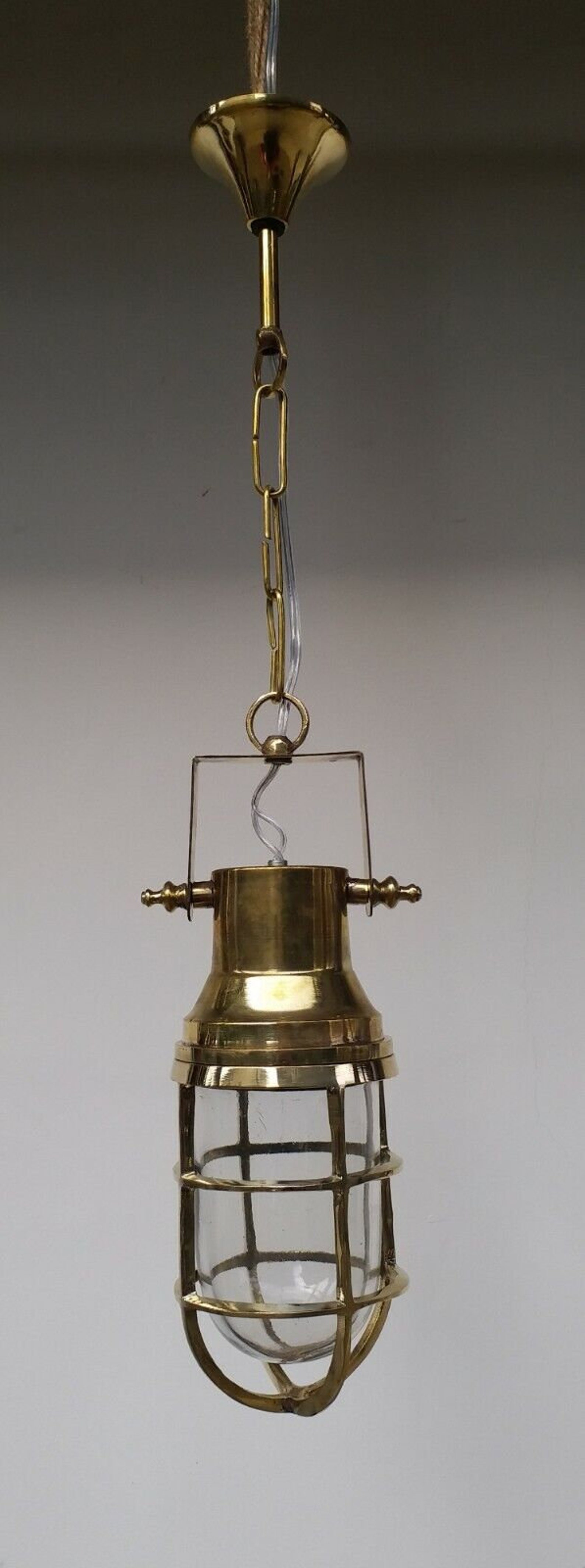 Nautical Marine Heavy Brass Chain Hanging Lamp - Etsy