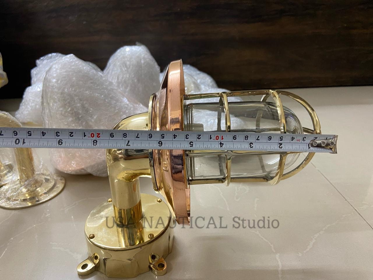 Nautical Elegance: Marine Ship Salvaged Brass Wall Sconce Light With ...