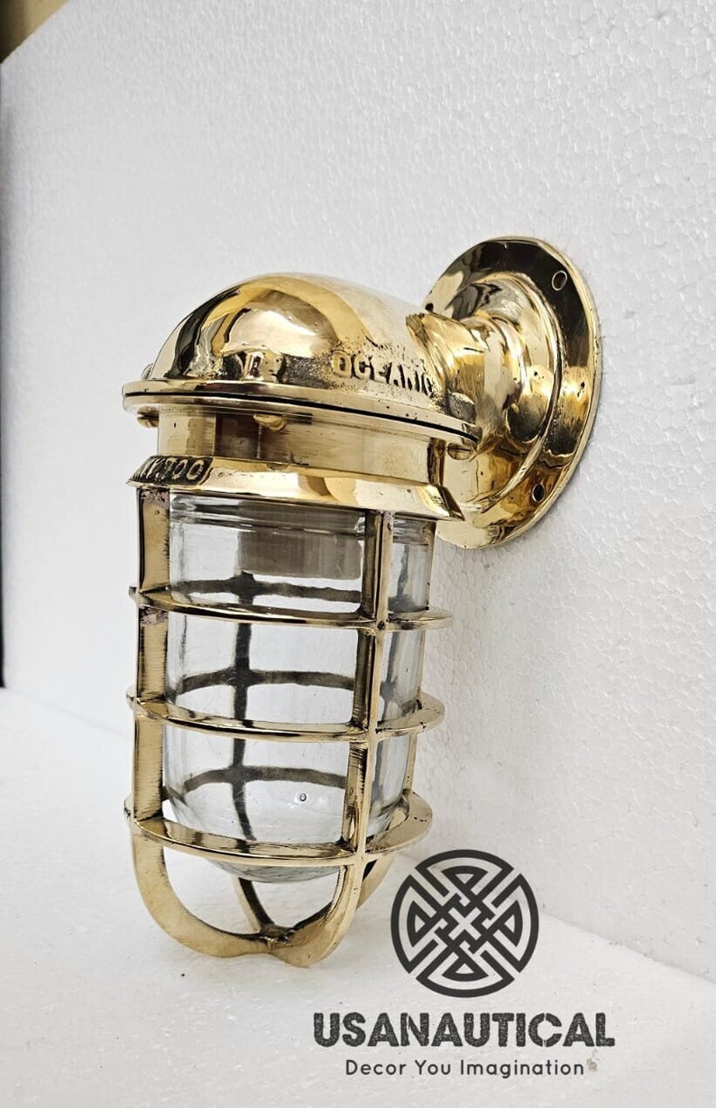 Nautical Reclaimed USA Ships Bronze Wall Light – Oceanic Solid Brass ...