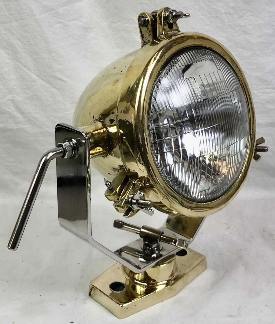 Nautical Mini Fox Spot Light Brass Ships Search Light for Maritime ...