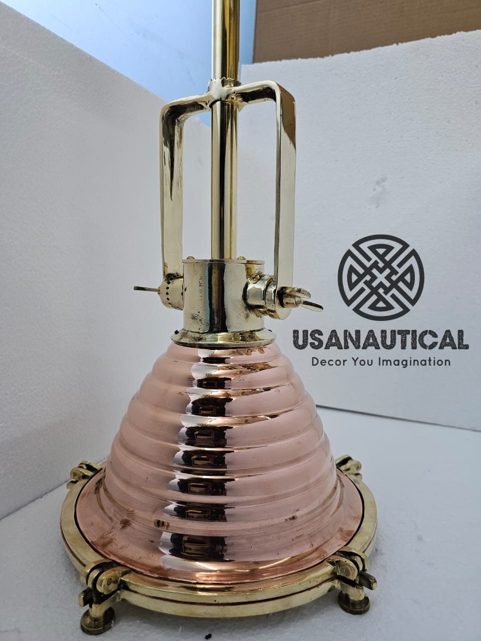 Nautical Copper and Brass Beehive Boat Light Fixture - Etsy