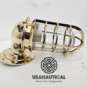 Nautical Reclaimed USA Ships Bronze Wall Light – Oceanic Solid Brass ...