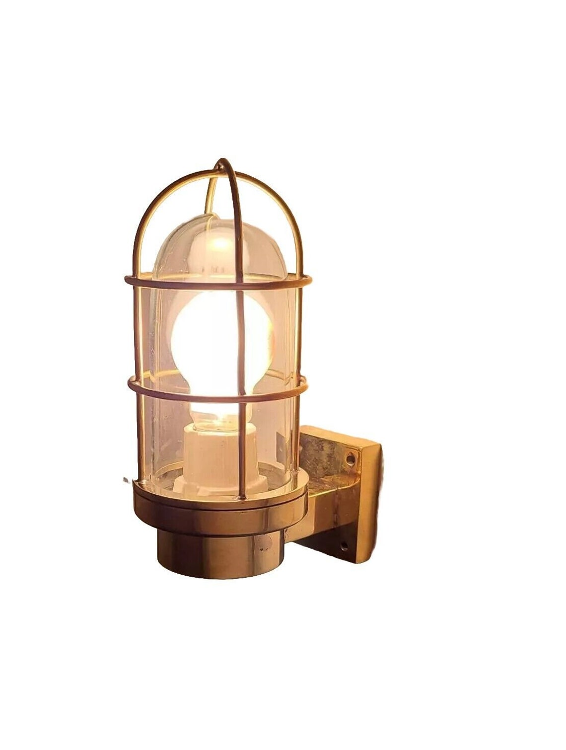 Marine Wall Lamp Brass Bracket Light Vintage Style - Etsy