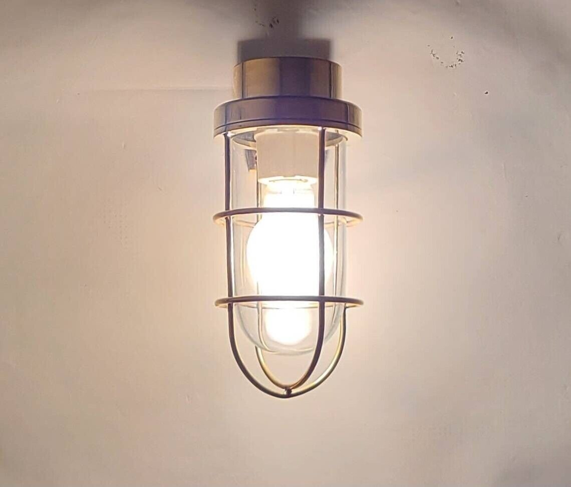 Marine Wall Lamp Brass Bracket Light Vintage Style - Etsy