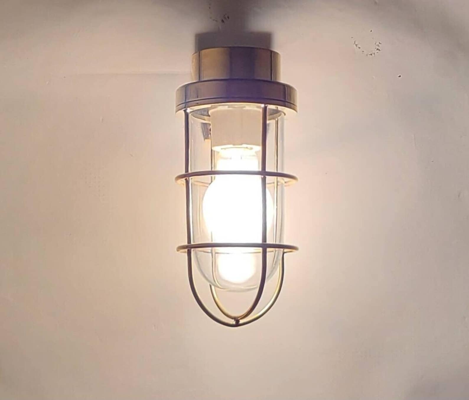 Marine Wall Lamp Brass Bracket Light Vintage Style - Etsy