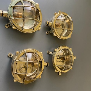 Maritime Brass Ship Nautical Wall/ceiling Deck Lights - Set of 4 ...