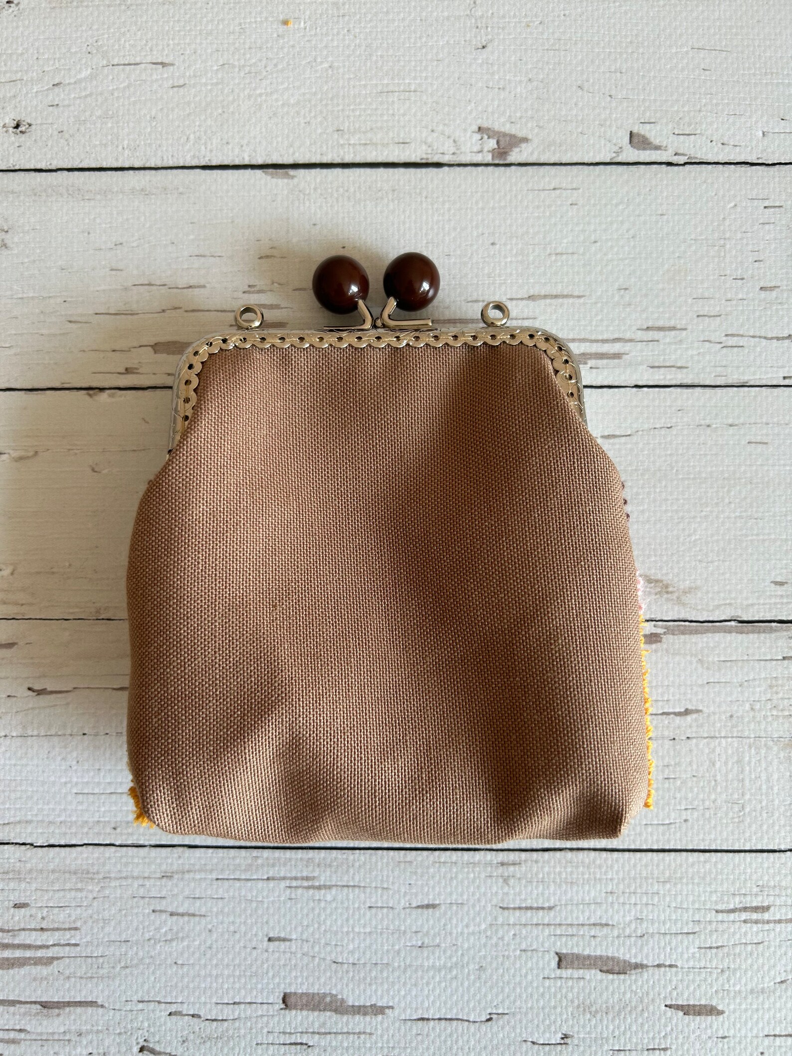 Boho Embroidered Purse, Punch Needle Pouch, Kiss Lock Coin Pouch, Coin ...