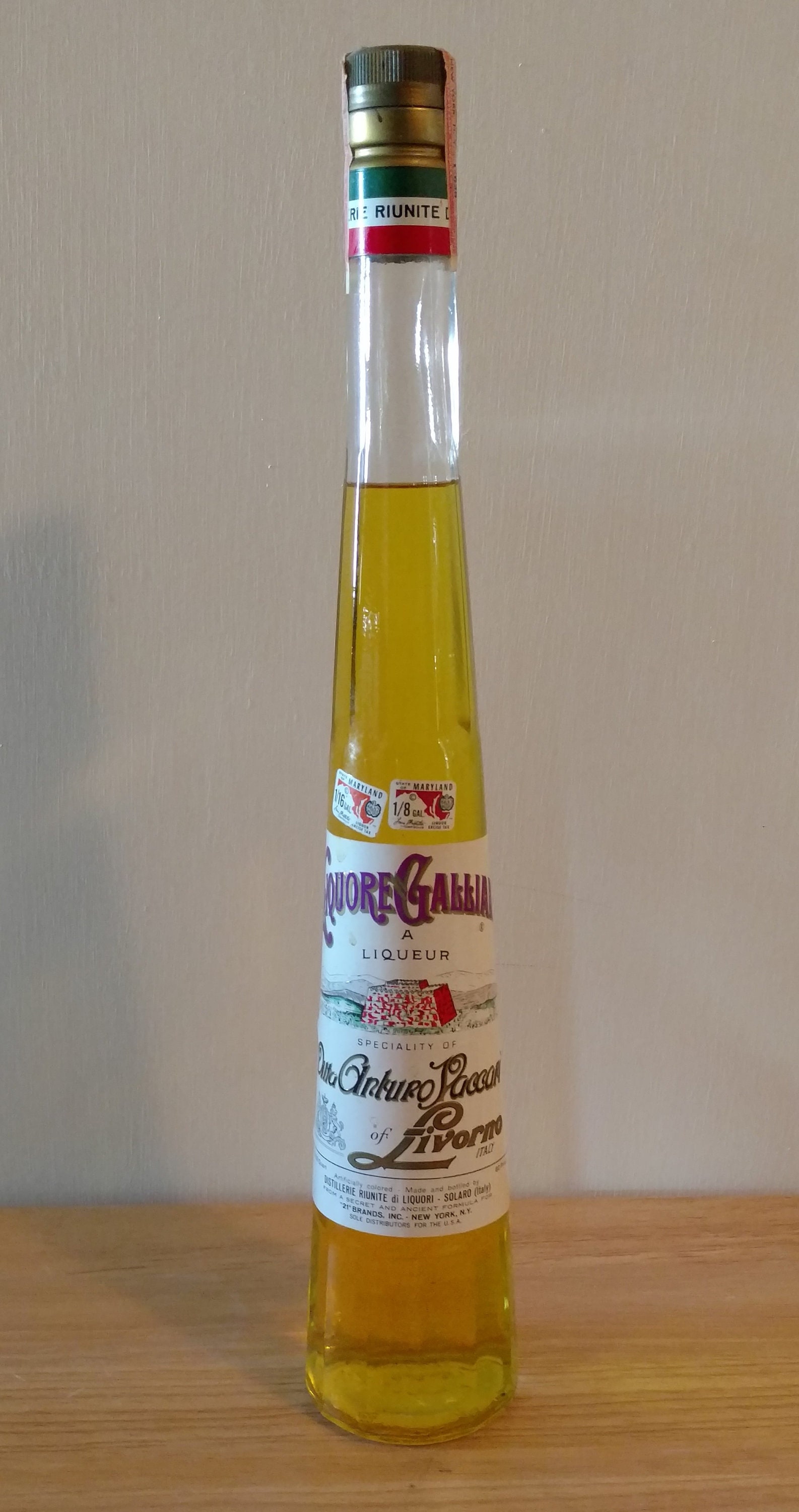 Vintage Bottle LIQUORE GALLIANO, Italian Liquor, 17 3/4" Tall - Etsy