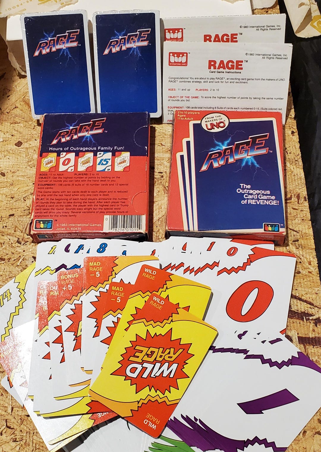 2 RAGE Card Games Sold Together One Set of Cards is Unopened 1983 - Etsy