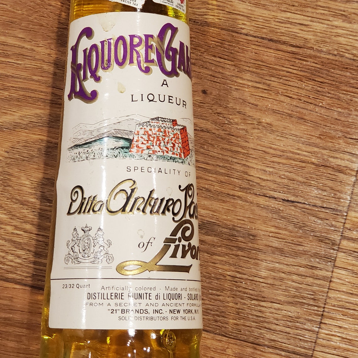 Vintage Tall (17 3/4 In.) Liqueur Bottle LIQUORE GALLIANO (liquor ...