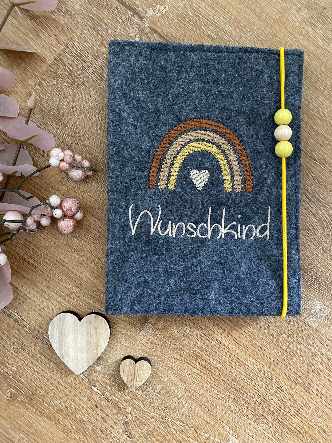 Maternity Passport Cover Made of Felt, Pregnancy, Birth, Personalized ...
