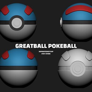Pokeball 3D STL File Pack of 5 | Pokemon Files for 3D Printers | 3D ...