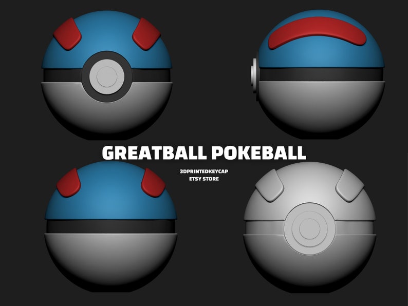 Pokeball 3D STL File Pack of 5 | Pokemon Files for 3D Printers | 3D ...