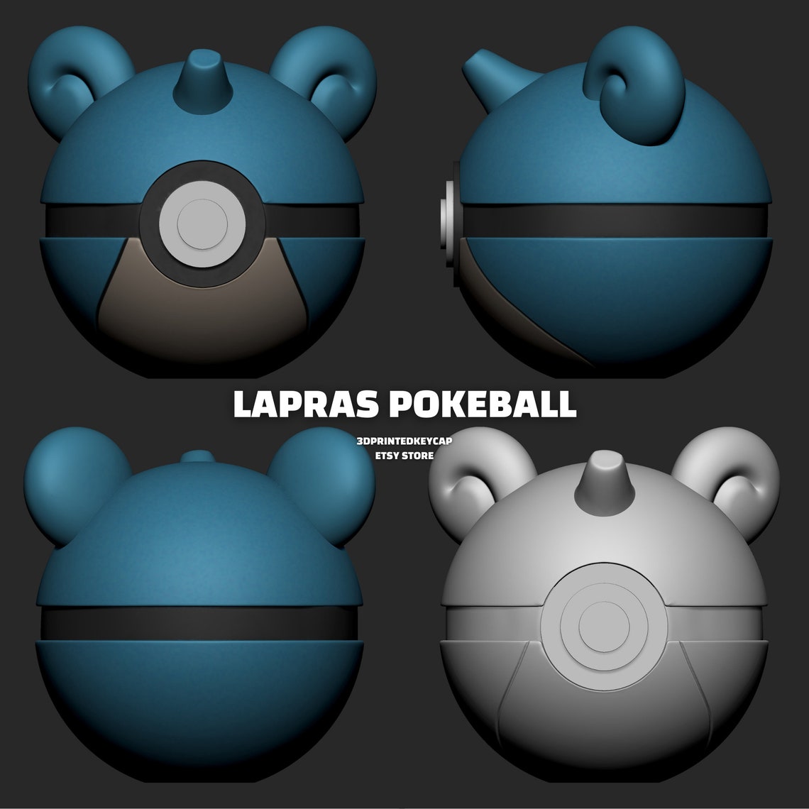 Lapras Themed Pokeball 3D STL File Pack | Pokemon Files for 3D Printers ...