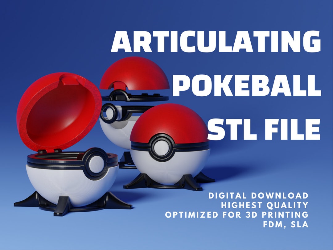 Pokeball Articulated 3D STL File Pack | Pokemon Files for 3D Printers ... Pokeball Articulated 3D STL File Pack | Pokemon Files for 3D Printers ...