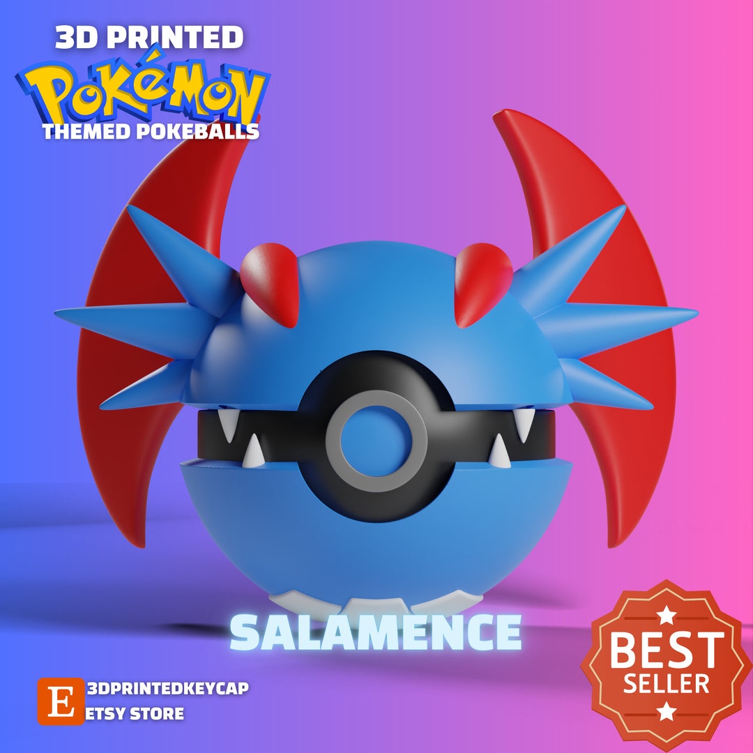 Salamence Pokeball 3D Printed Pokemon Themed Pokeball 3D - Etsy