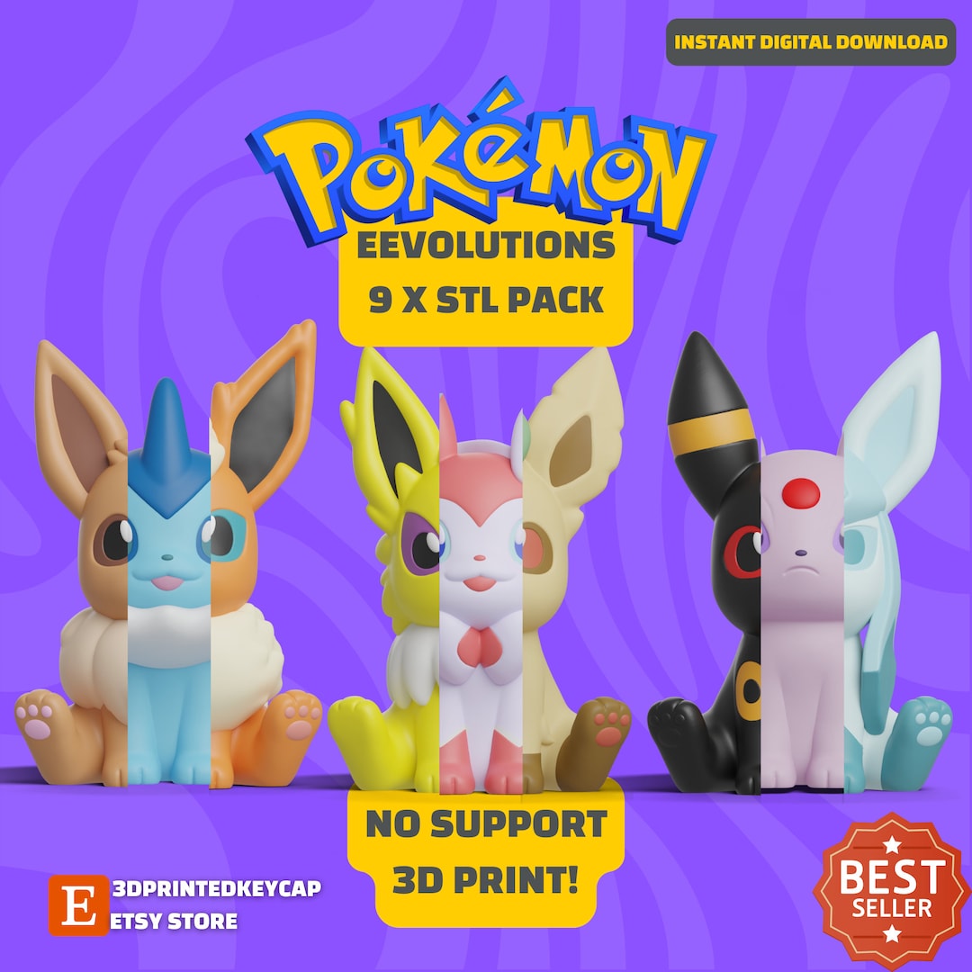 Pokemon Eevolutions 3D STL Files | Pokemon Files for 3D Printers | 3D ...