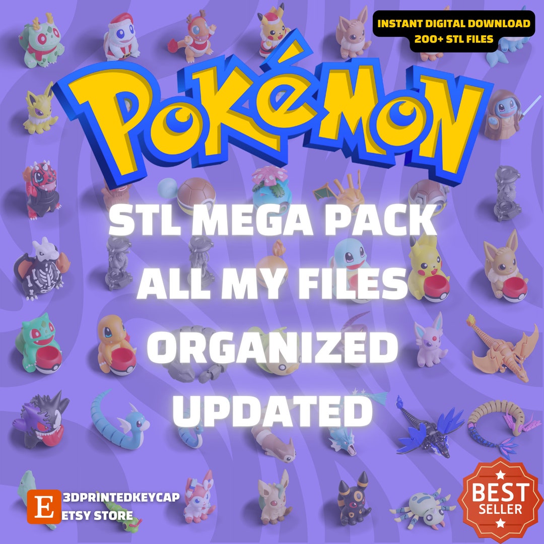 EVERY Pokemon STL Pack | All My Pokemon STL Files | 3D Print Pokemon ...