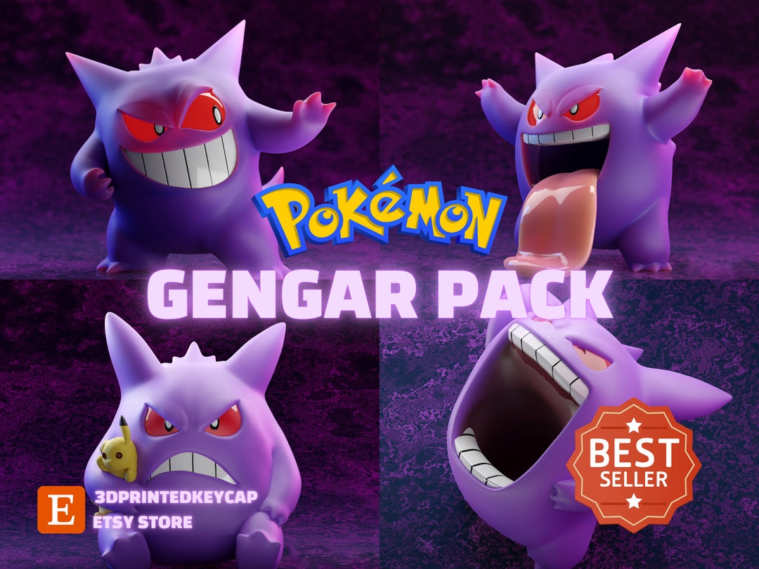 Pokemon Gengar 3D STL File Pack Pokemon Files for 3D Printers 3D Print ...