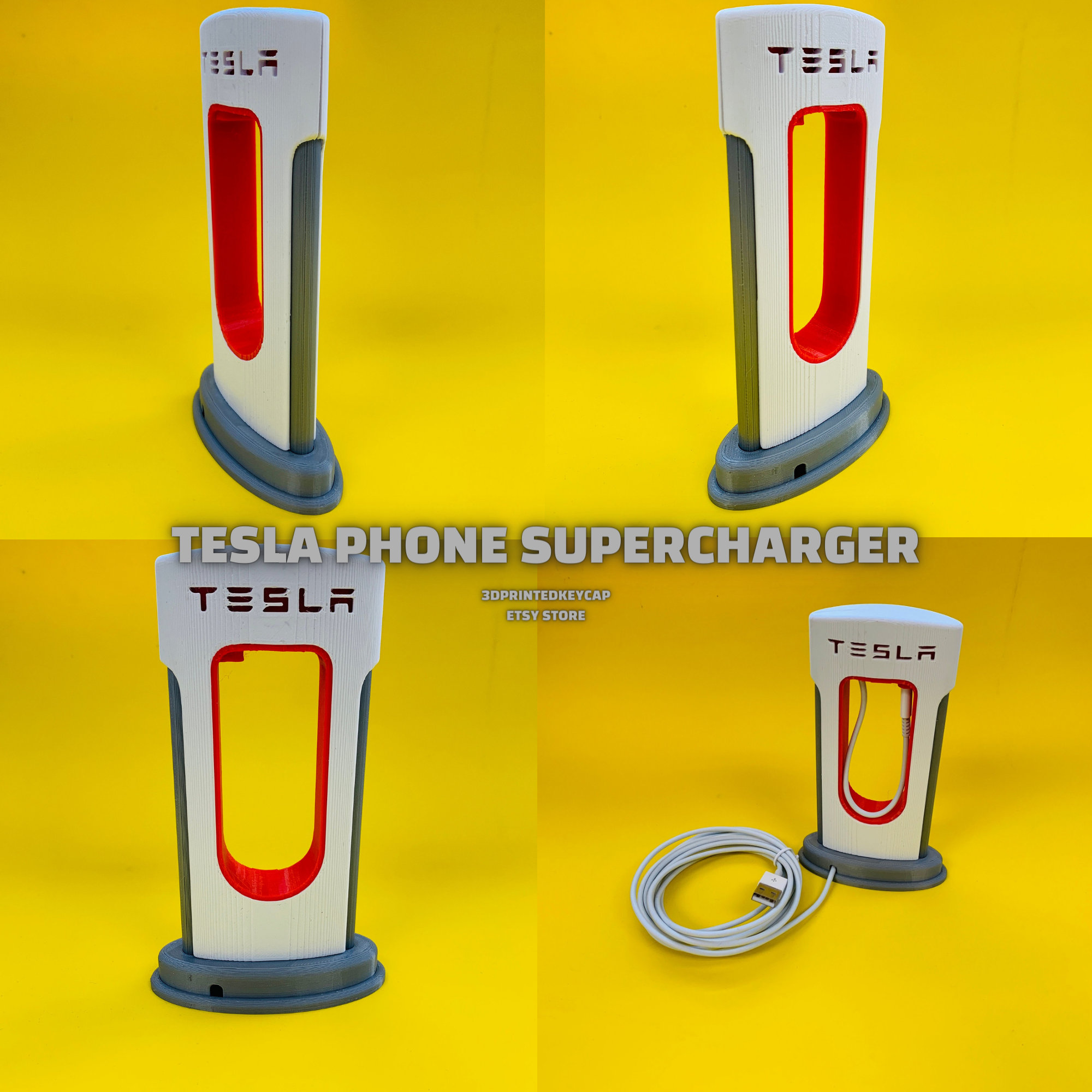 Tesla Supercharger Phone Charger | Elon Musk Gift | 3D Printed | Unique ...