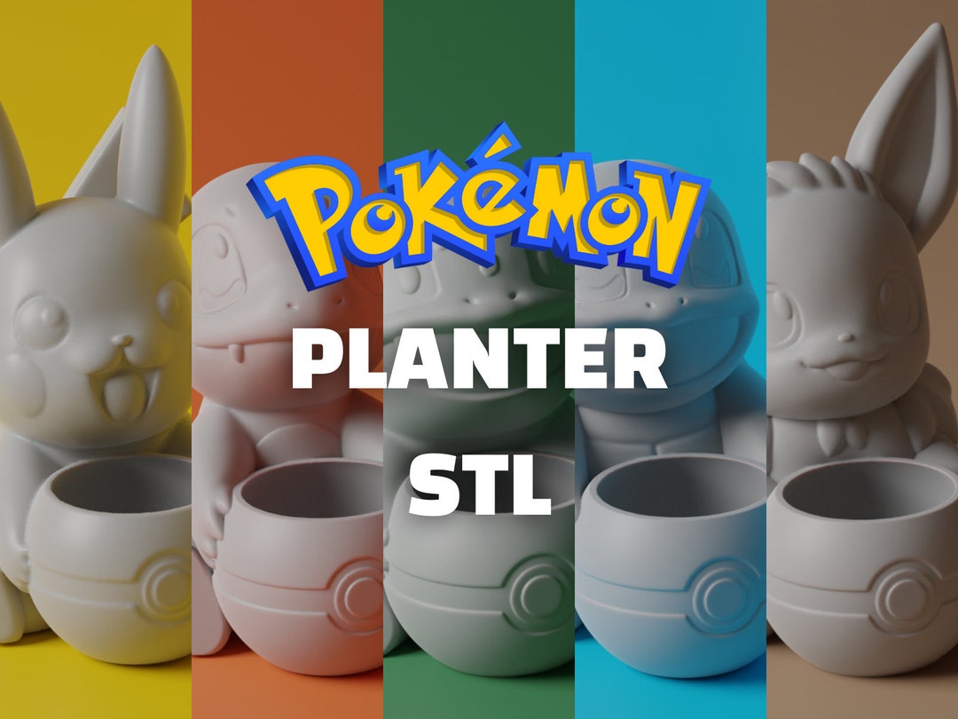 Pokemon Planter 3D STL File Pack | Pokemon Files for 3D Printers | 3D ...