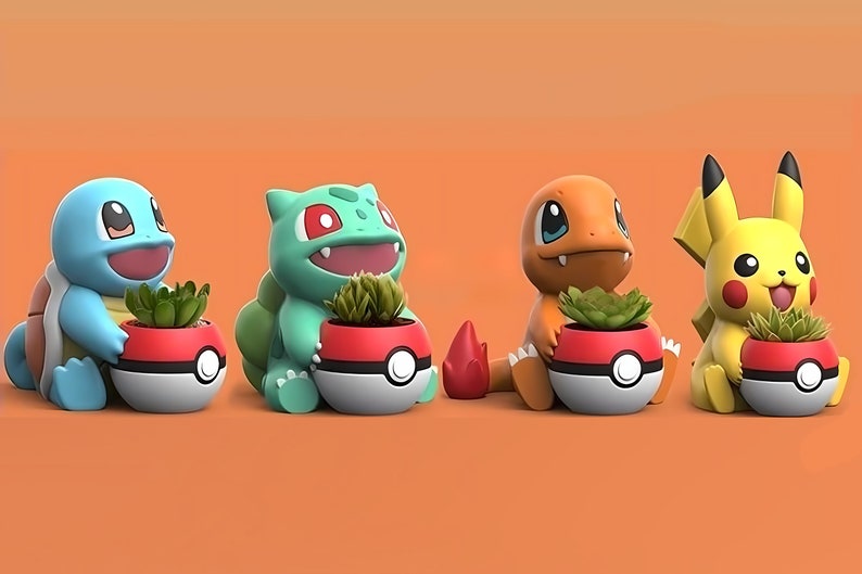Pokemon Planter 3D STL File Pack Pokemon Files for 3D - Etsy Australia