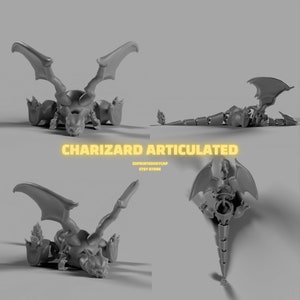 Flexi Series Charizard STL File | Pokemon Articulated Charizard 3D STL ...