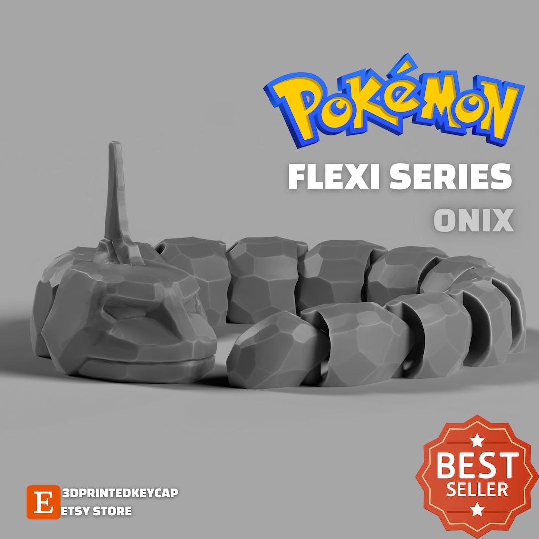 Flexi Series Onix Charizard STL File | Pokemon Articulated Onix 3D STL Files | Pokemon Files for ...
