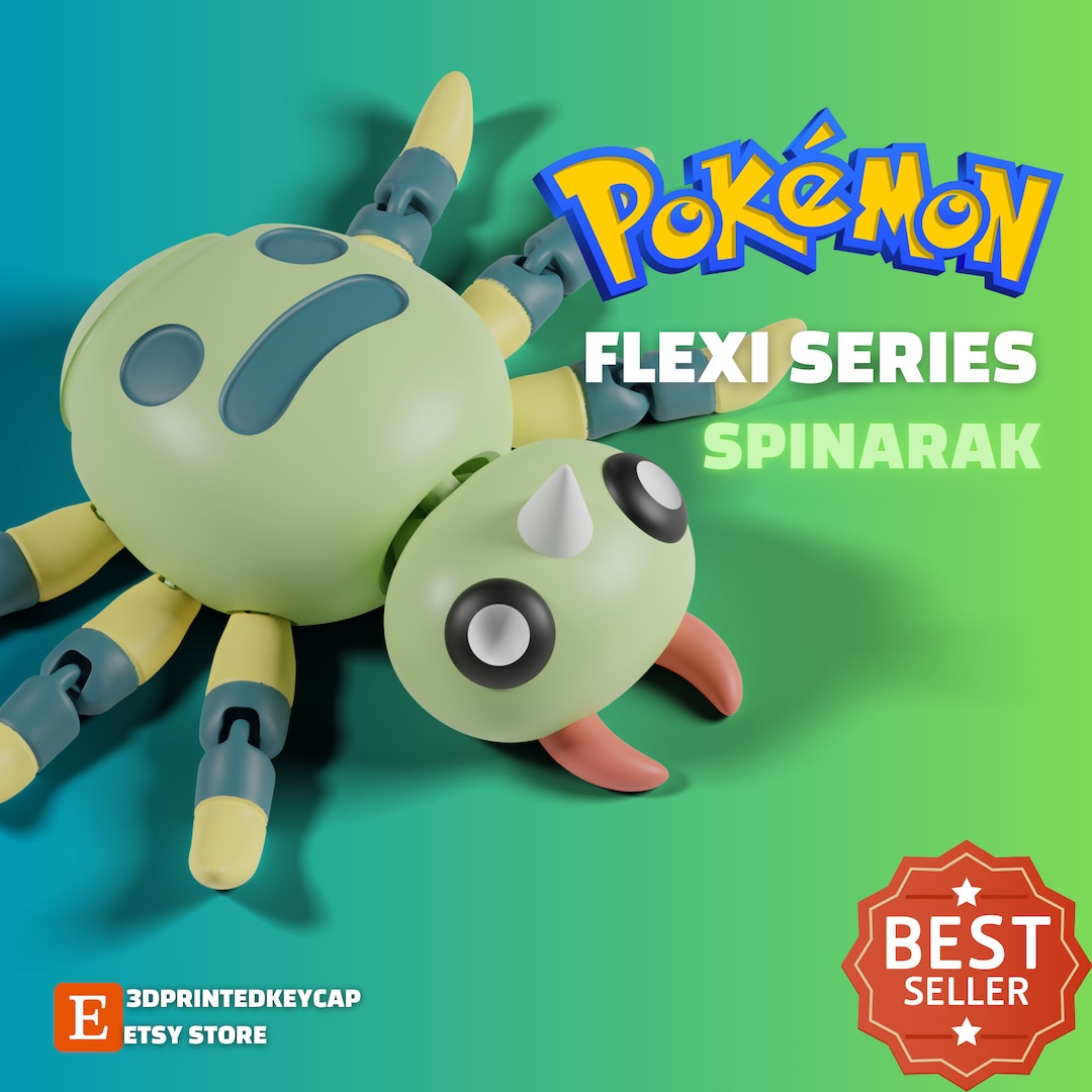 Flexi Series Spinarak STL File | Pokemon Articulated Spinarak 3D STL ...